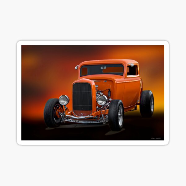 "1932 Ford Three-Window Coupe" Sticker for Sale by DaveKoontz | Redbubble