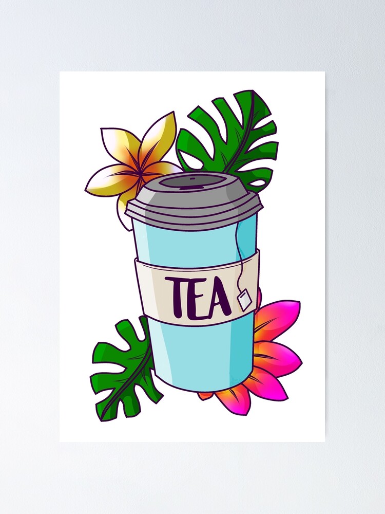 "Tea addict" Poster for Sale by Hikarimitsuko | Redbubble