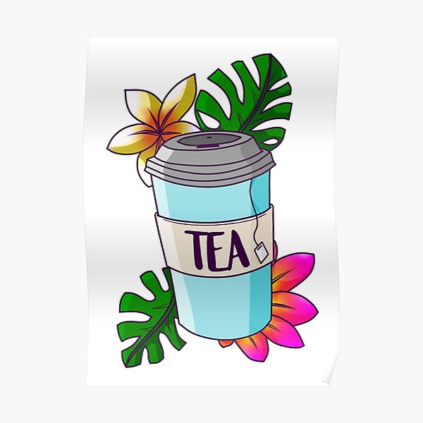 "Tea addict" Poster for Sale by Hikarimitsuko | Redbubble