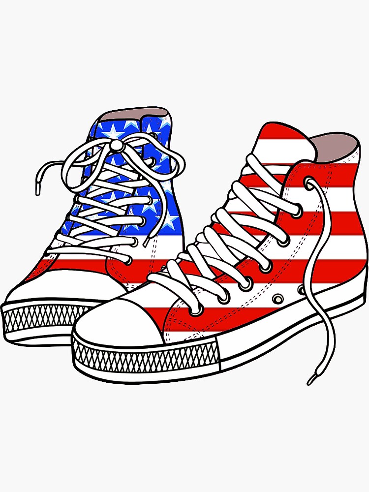"Converse American Flag" Sticker by itsRIS | Redbubble