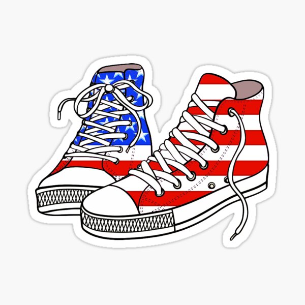 "Converse American Flag" Sticker by itsRIS | Redbubble
