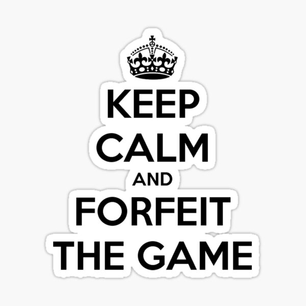 "Forefeit pls" Sticker for Sale by RedKro | Redbubble