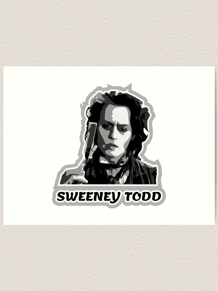"Cool Sweeney Todd, Johnny Depp Simple Black, White and Grey Design ...