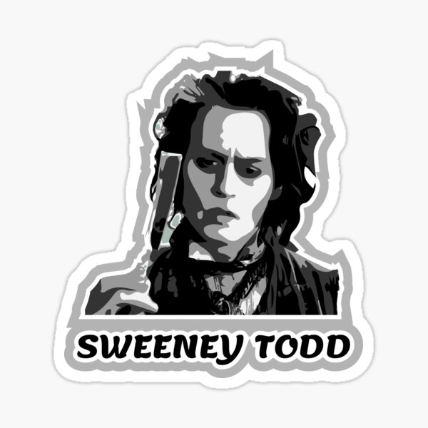 "Cool Sweeney Todd, Johnny Depp Simple Black, White and Grey Design ...