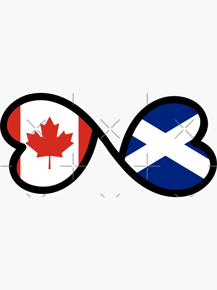 "Scottish Canadian Scots Entwined Hearts Flags, Canada, Scotland ...