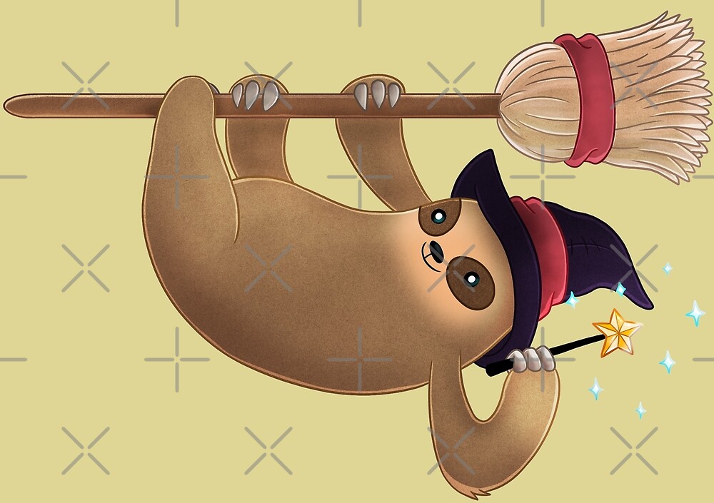 "Wizard Sloth" by Drawingvild | Redbubble