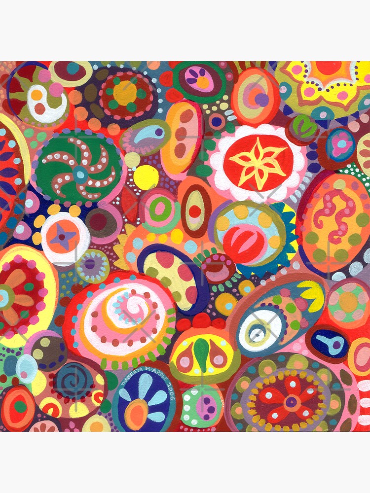 Colorful Abstract Art By Thaneeya Mcardle Sticker For Sale By Thaneeya Redbubble