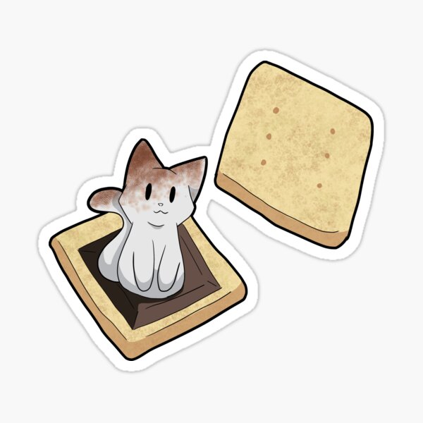 "Smore Cat" Sticker for Sale by EAguirreDraws | Redbubble