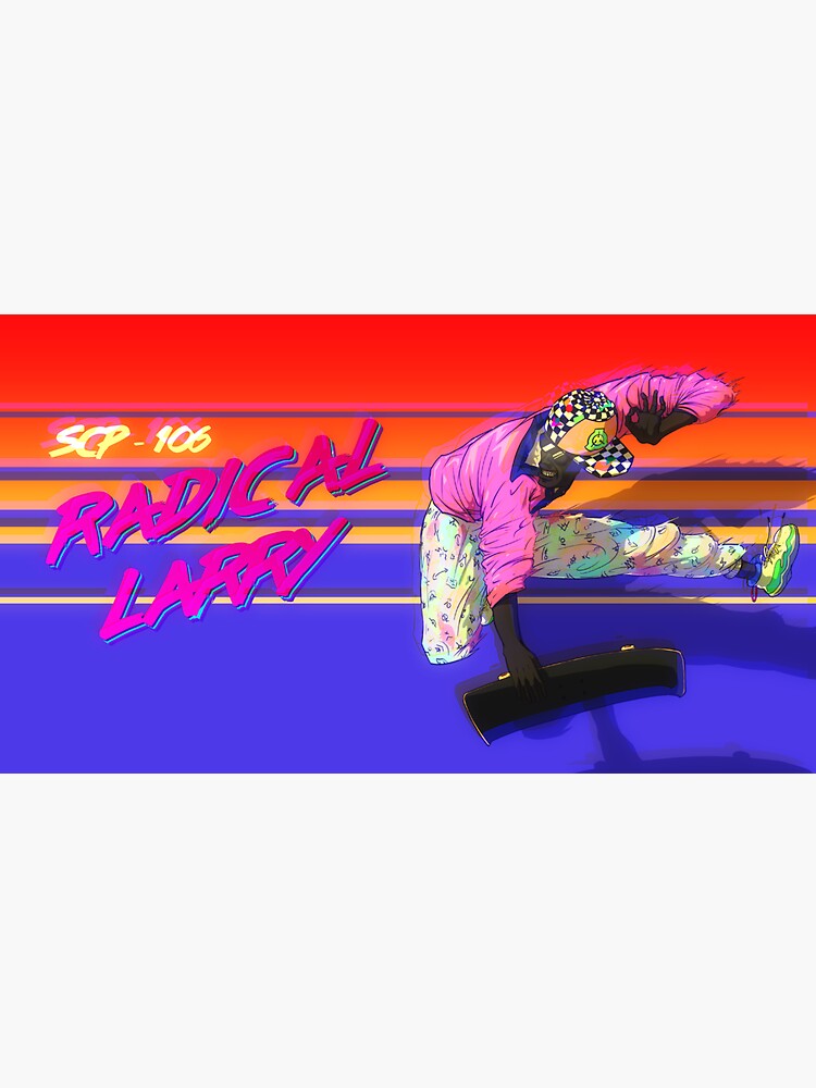 "SCP 106, Radical Larry" Sticker for Sale by CaptianDan | Redbubble