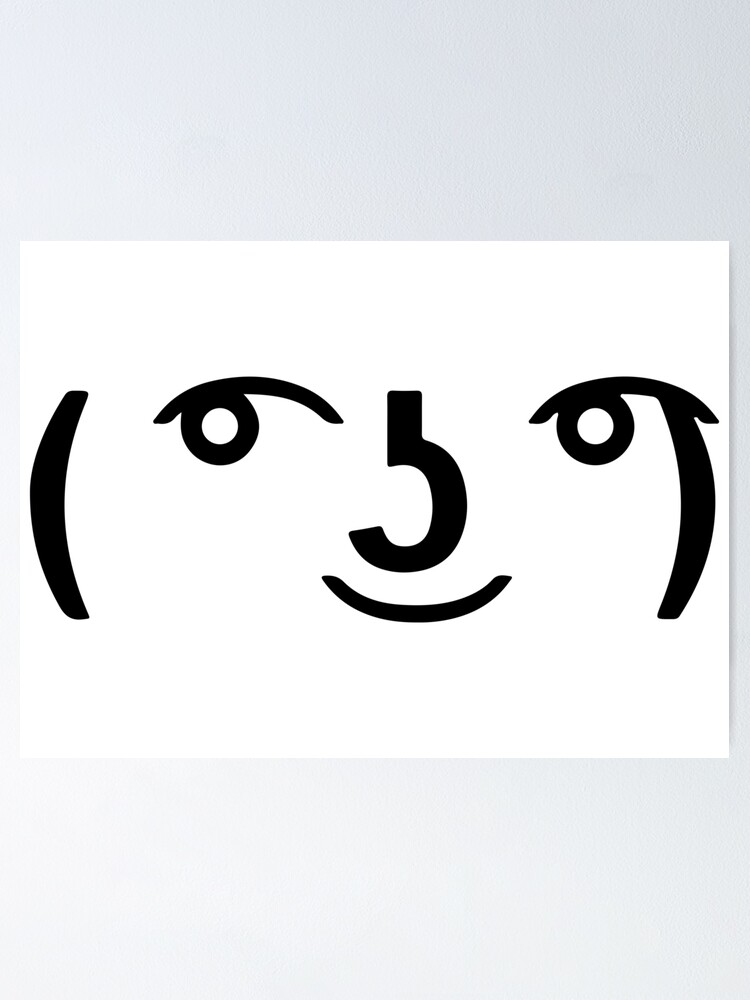 "Lenny Face - Black Version" Poster for Sale by Supreto | Redbubble