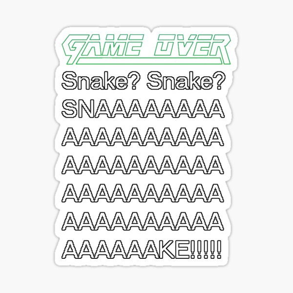 "Metal Gear Solid Snake Game Over" Sticker for Sale by KonkeyZhong ...