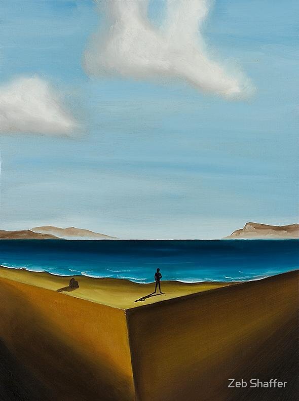 "the edge vol.2 18x24 oil on canvas" by Zeb Shaffer | Redbubble