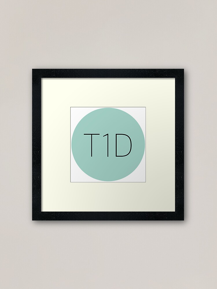 "T1D (Teal Circle)" Framed Art Print by shirazharel | Redbubble