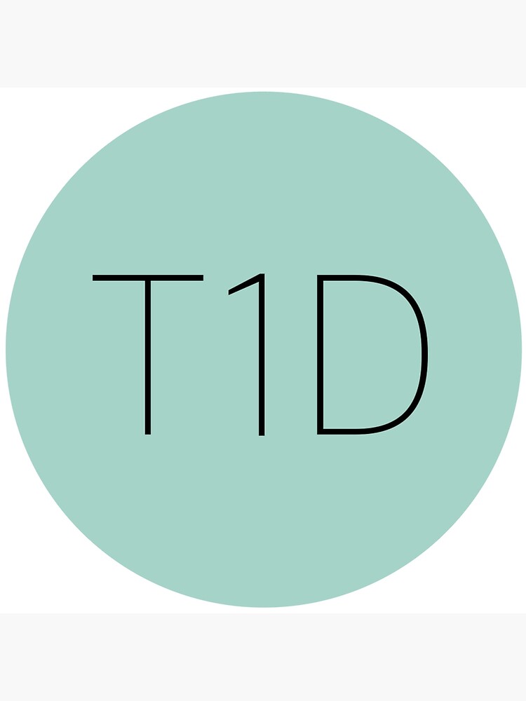 "T1D (Teal Circle)" Framed Art Print by shirazharel | Redbubble