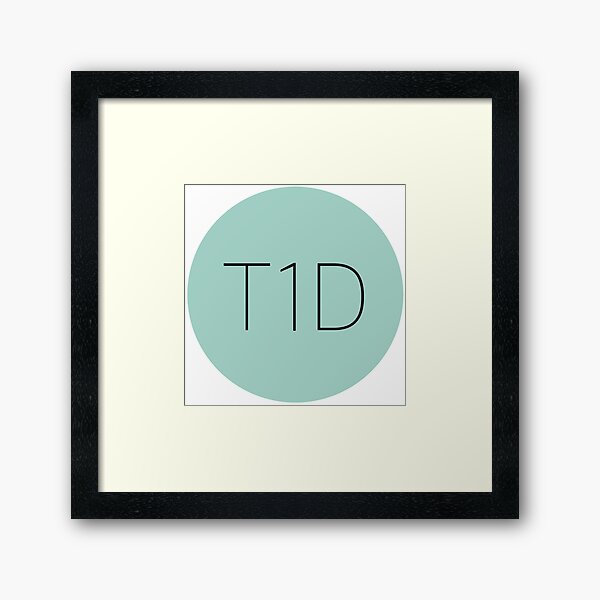 "T1D (Teal Circle)" Framed Art Print by shirazharel | Redbubble