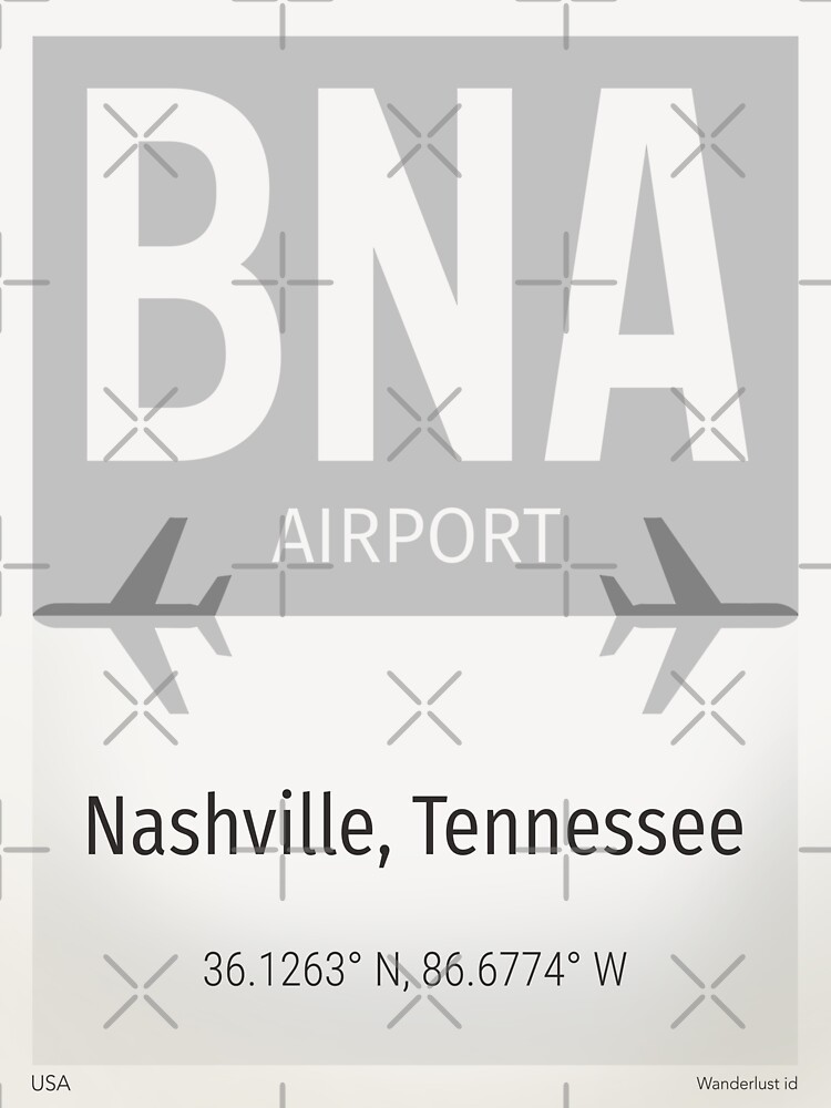 "BNA Nashville, Tennessee airport" Sticker for Sale by Aviators | Redbubble