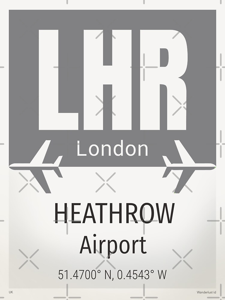 "LHR airport grey" Sticker for Sale by Aviators | Redbubble