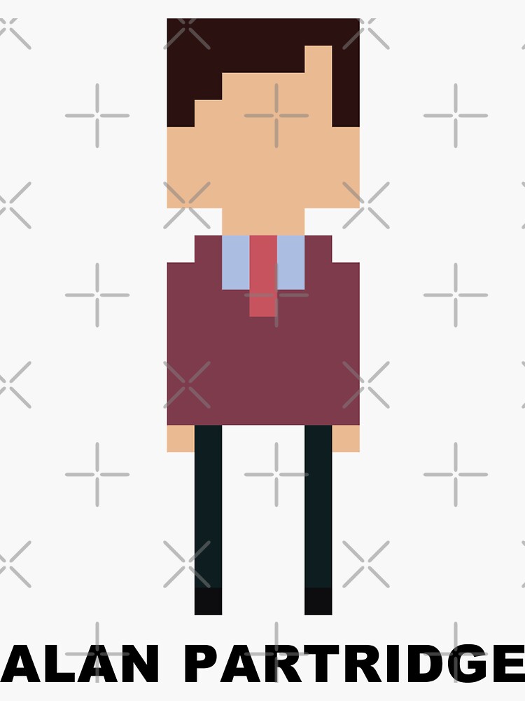 "Alan Partridge Mini-figure " Sticker for Sale by ComedyQuotes | Redbubble