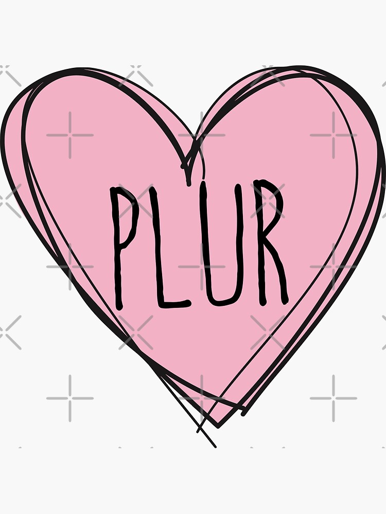 "PLUR RAVE - Peace Love Unity Respect" Sticker by behindurshades ...