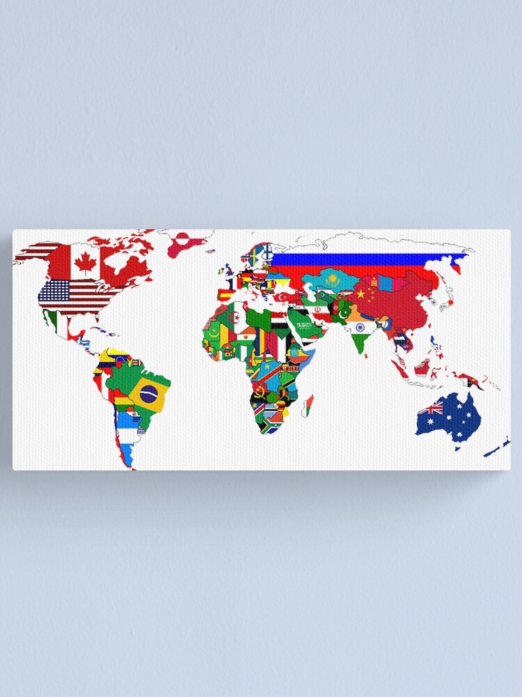 "World Flags Map" Canvas Print for Sale by WorldFlagCo | Redbubble