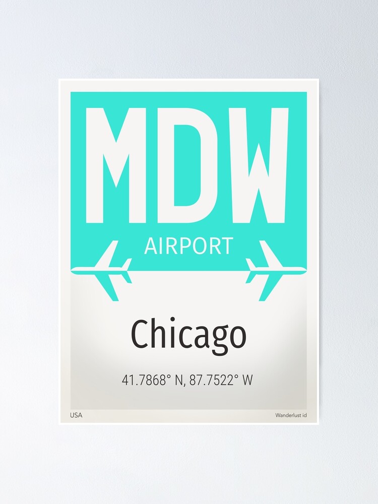 "MDW Chicago airport" Poster for Sale by Aviators | Redbubble