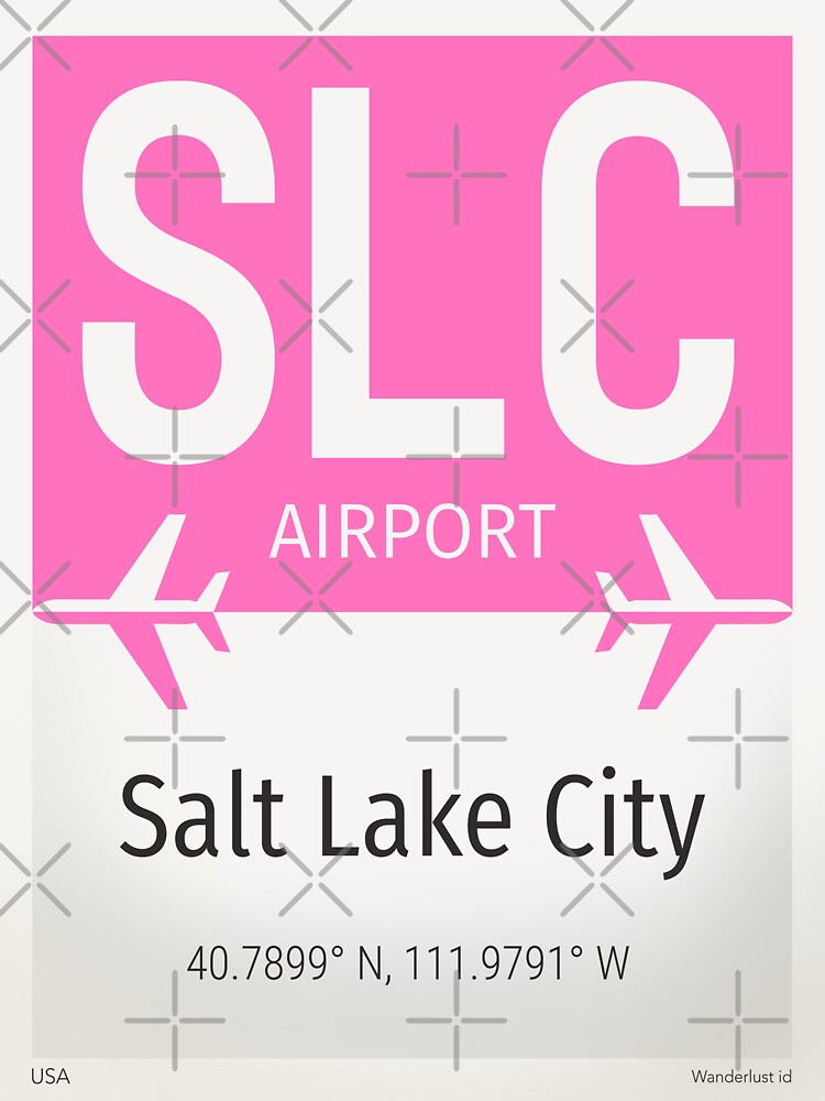 "SLC airport pink design, USA airports collection." Sticker for Sale by ...
