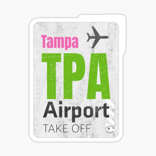 "TPA Florida airport " Sticker for Sale by Aviators | Redbubble