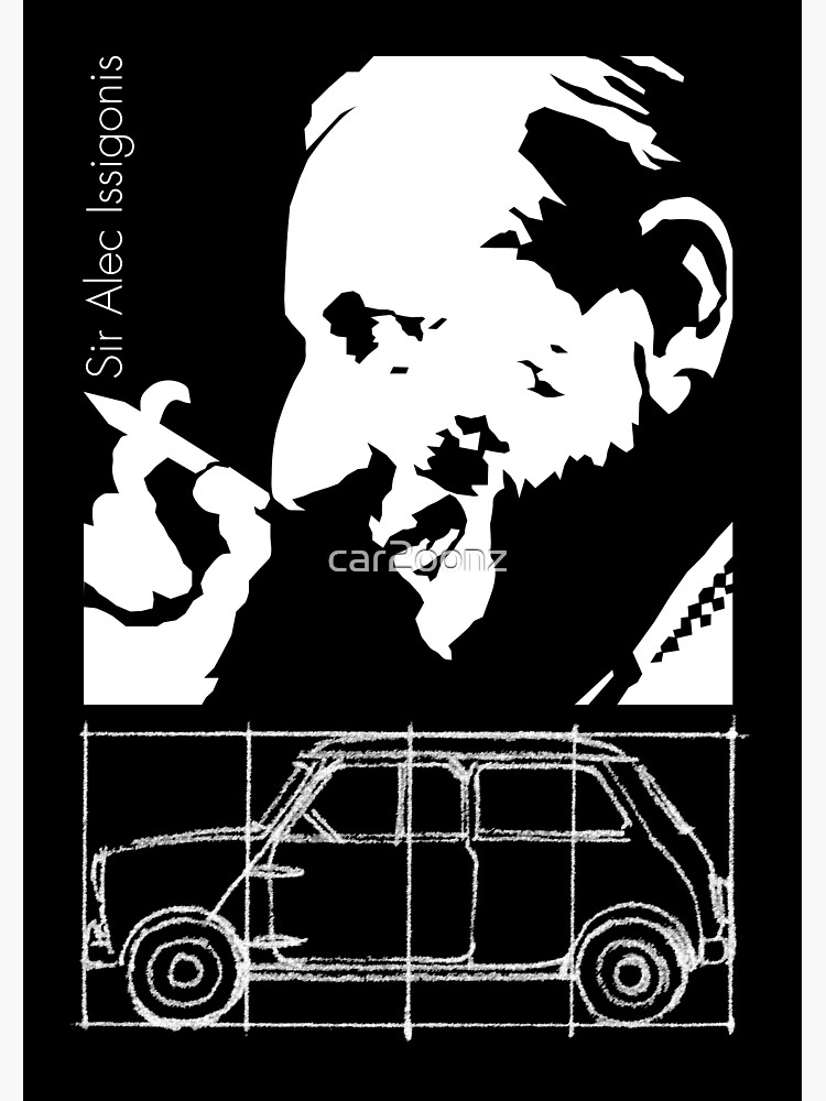 "Sir Alec Issigonis Mini" Poster for Sale by car2oonz | Redbubble