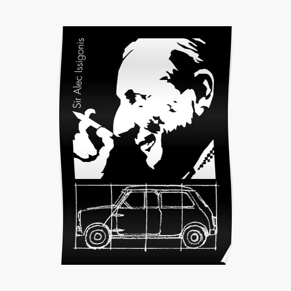 "Sir Alec Issigonis Mini" Poster by car2oonz | Redbubble