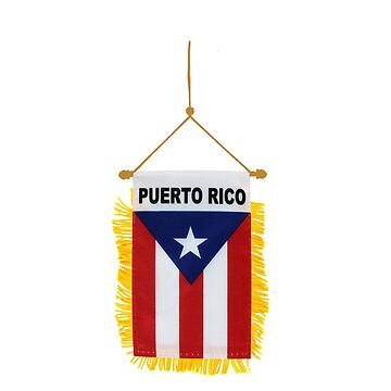 "Puerto Rican Hanging Window Flag Banner" Sticker for Sale by ...