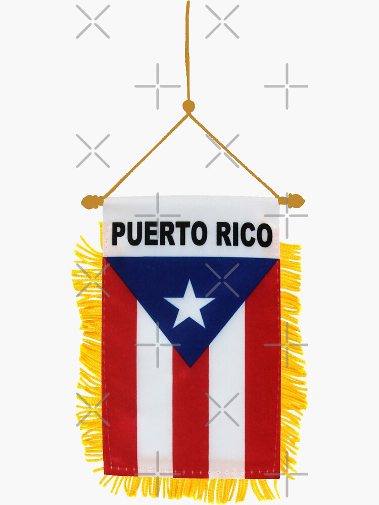 "Puerto Rican Hanging Window Flag Banner" Sticker for Sale by ...