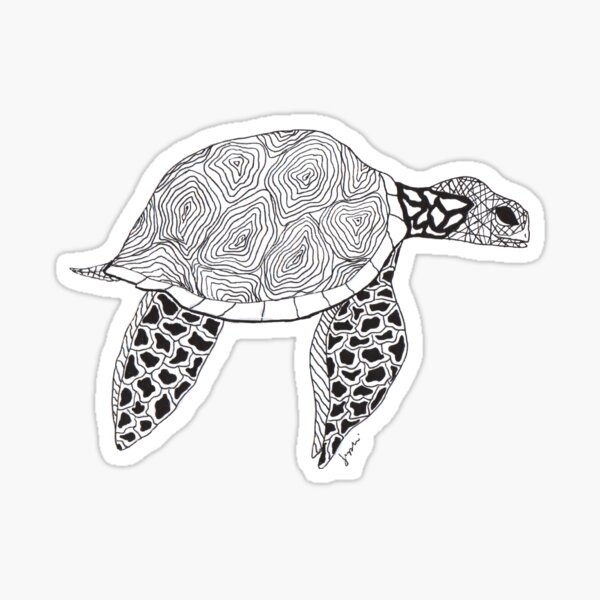 "Trippy Turtle" Sticker by Saphiiana | Redbubble