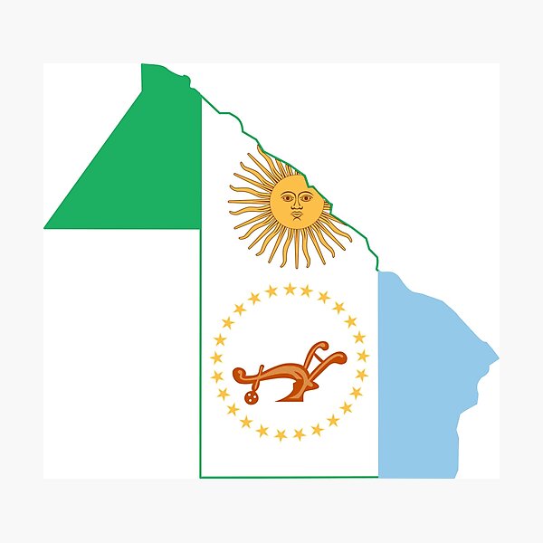 Lámina fotográfica «Mapa de la bandera de la provincia de Chaco» de ...