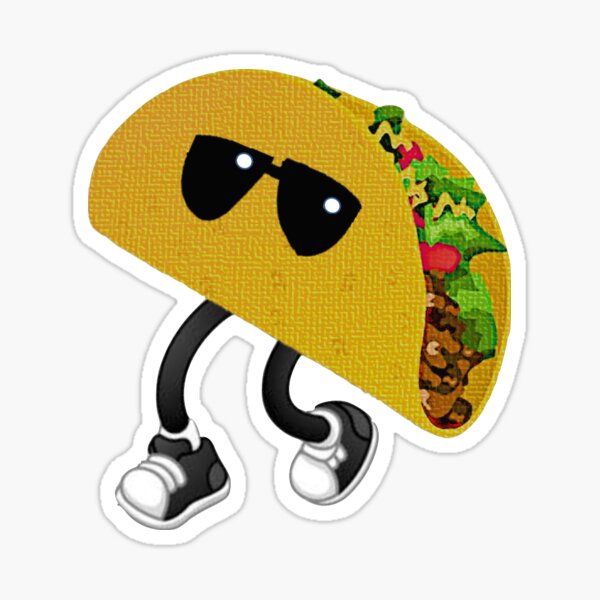 "Walking Taco" Sticker by imtookrafty | Redbubble