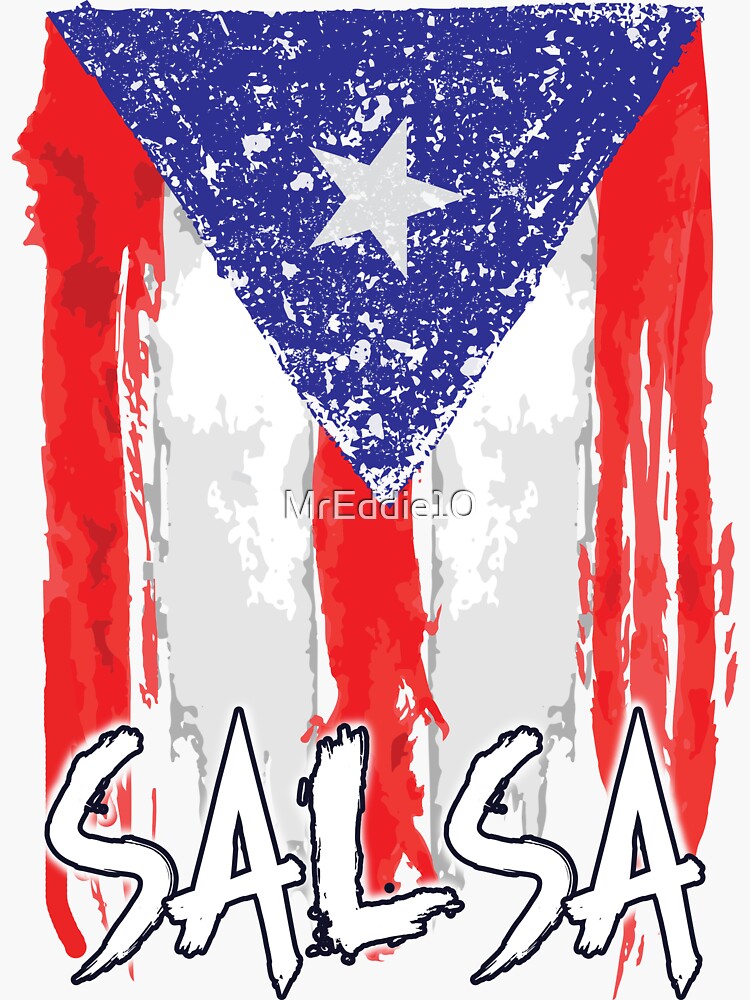 "Salsa Puerto Rico Apparel: Puerto Rico Flag Gift" Sticker for Sale by ...
