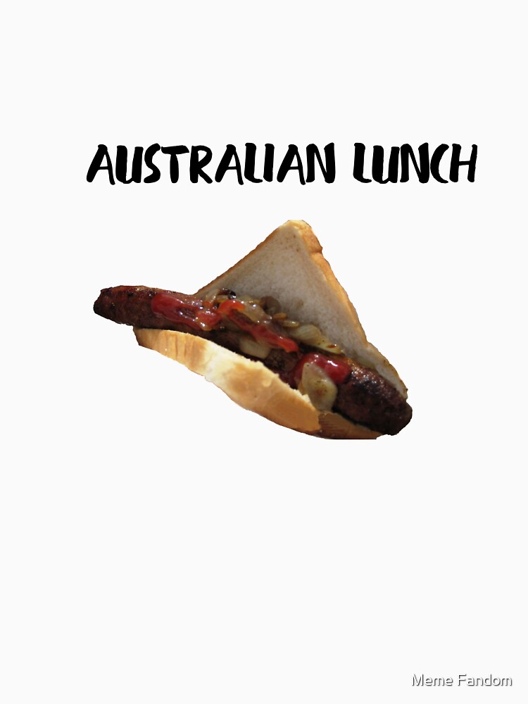 "True blue Aussie snag on bread" T-shirt for Sale by Scottk23 ...