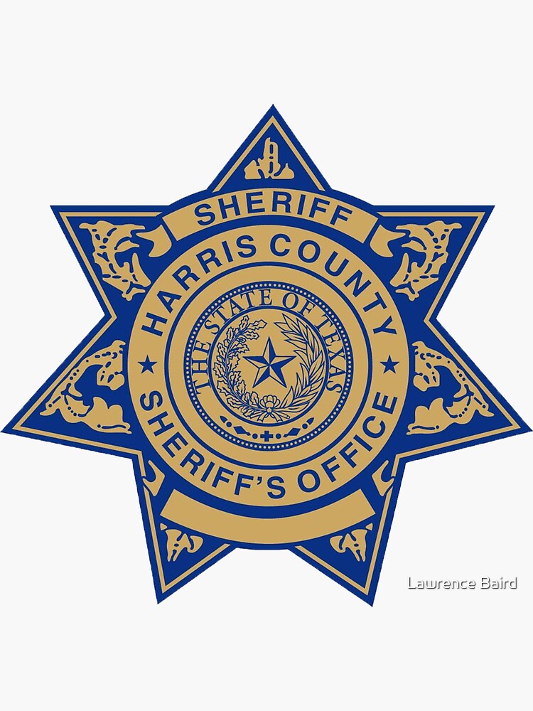 "Harris County Sheriff" Sticker for Sale by lawrencebaird | Redbubble