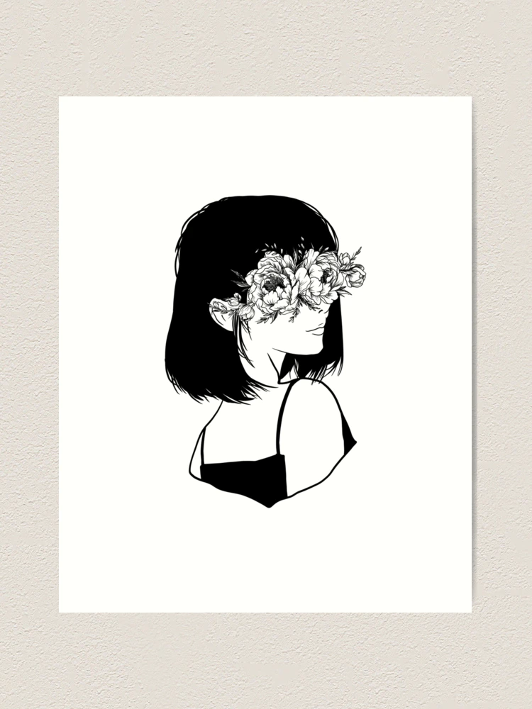 Flower Over Eye Drawing Anime