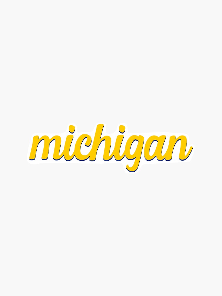 "michigan yellow " Sticker by aislingodonnell | Redbubble