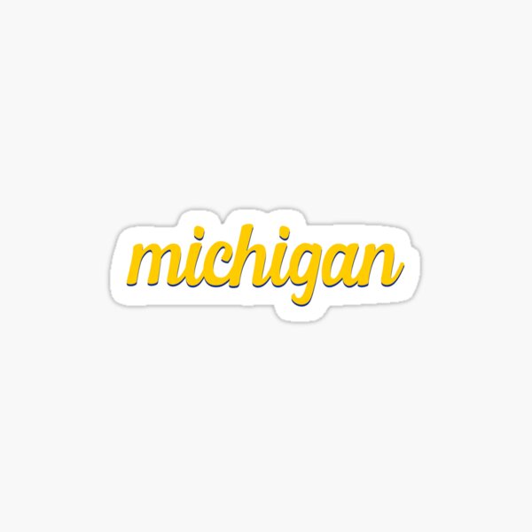 "michigan yellow " Sticker by aislingodonnell | Redbubble