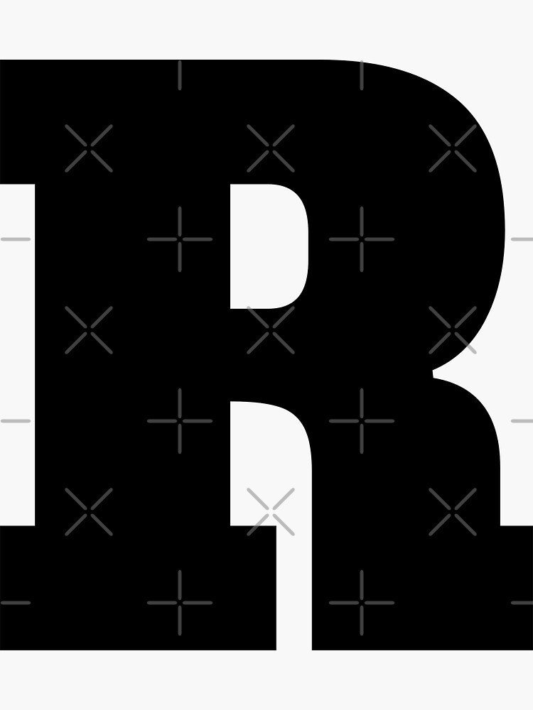 Pegatina for Sale con la obra «Alfabeto R (letra r mayúscula), letra R ...