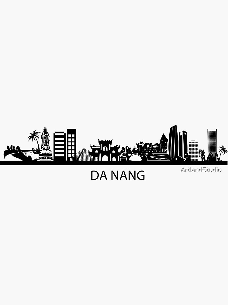"Da Nang Vietnam Skyline Art" Sticker for Sale by ArtlandStudio | Redbubble