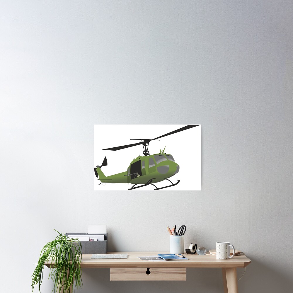 "UH-1 Huey Helicopter Pilot" Poster by NorseTech | Redbubble