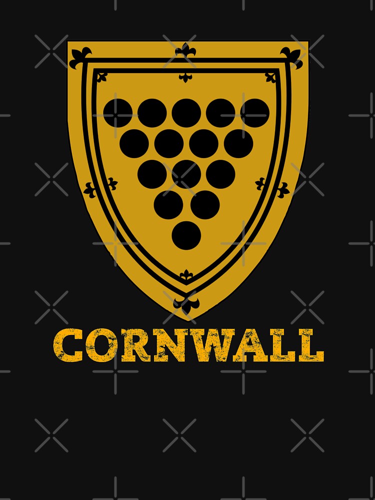 "Ancient Shield of Cornwall from Poldark Country in Britain T-Shirt" T ...