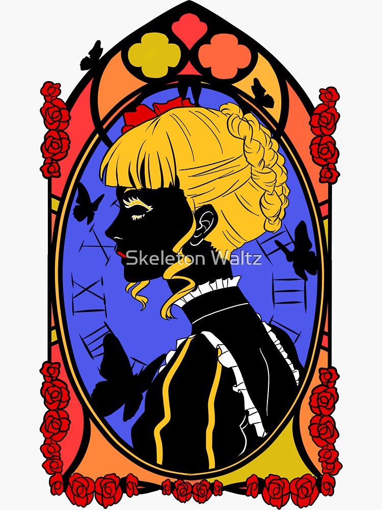 "Umineko Stained Glass - 01 Beatrice" Sticker by bluepainter | Redbubble