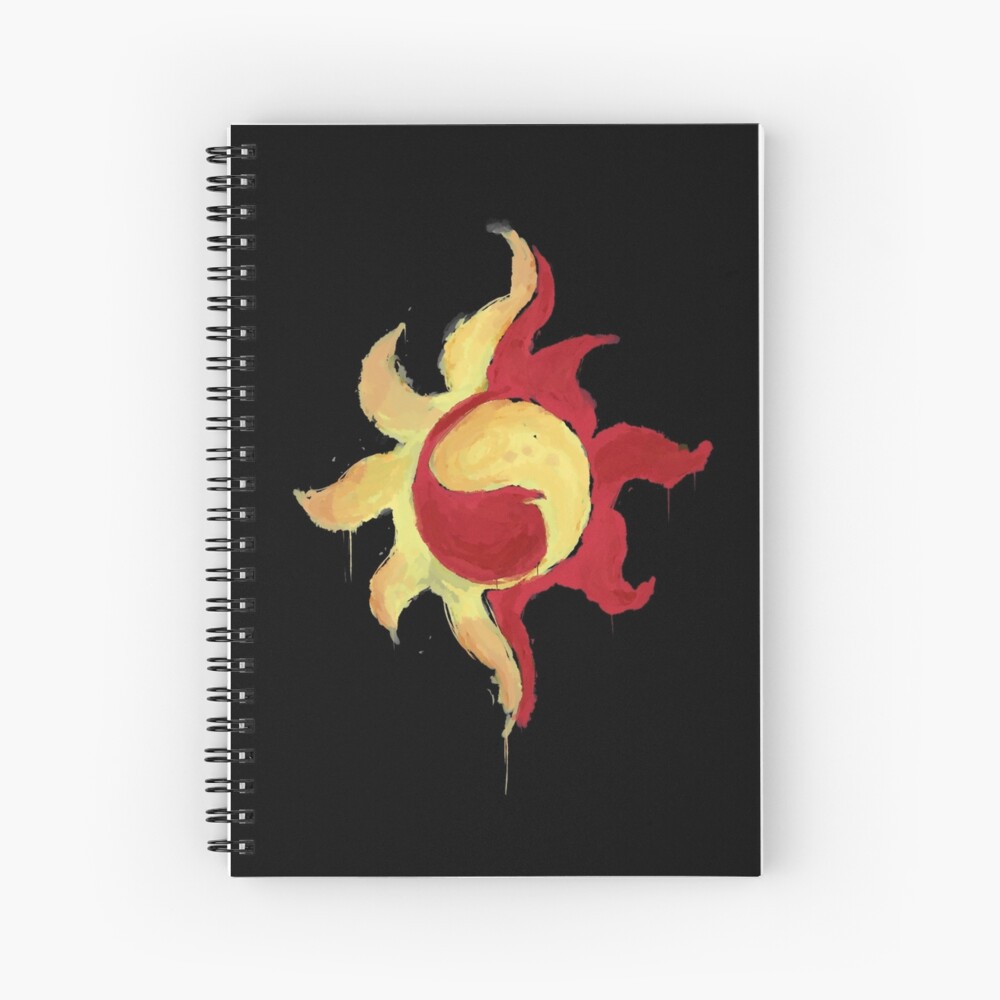 "Sunset Shimmer Paintsplatter" Spiral Notebook by Brisineo | Redbubble
