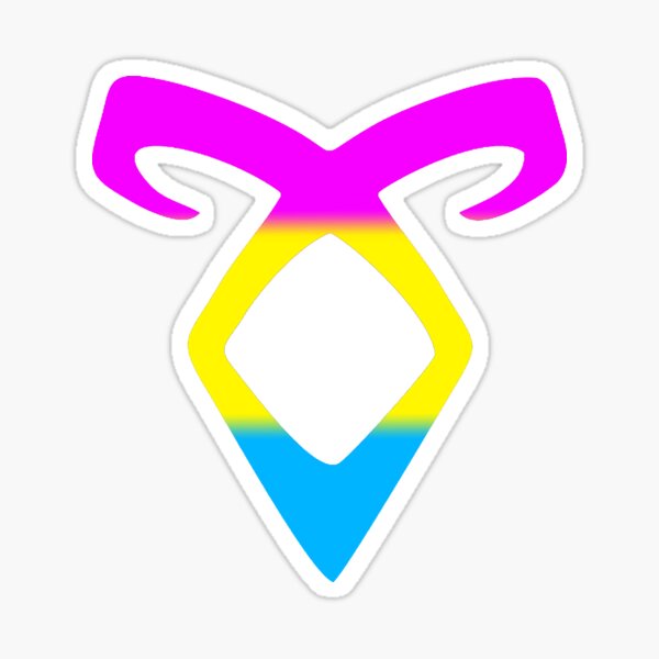 "Pan Pride Angelic Power Rune - Shadowhunters" Sticker by ...