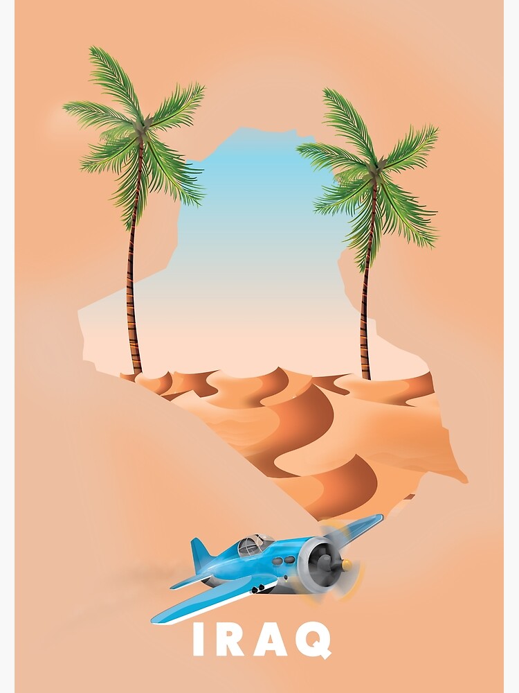 "Iraq Illustrated travel print" Art Print for Sale by vectorwebstore ...