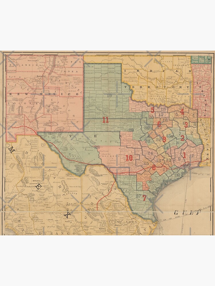 "Houston Post map of the great Southwest (1880)" Art Print for Sale by ...
