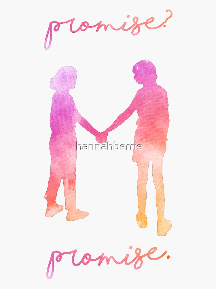 "Promise? " Sticker for Sale by hannahberrie | Redbubble